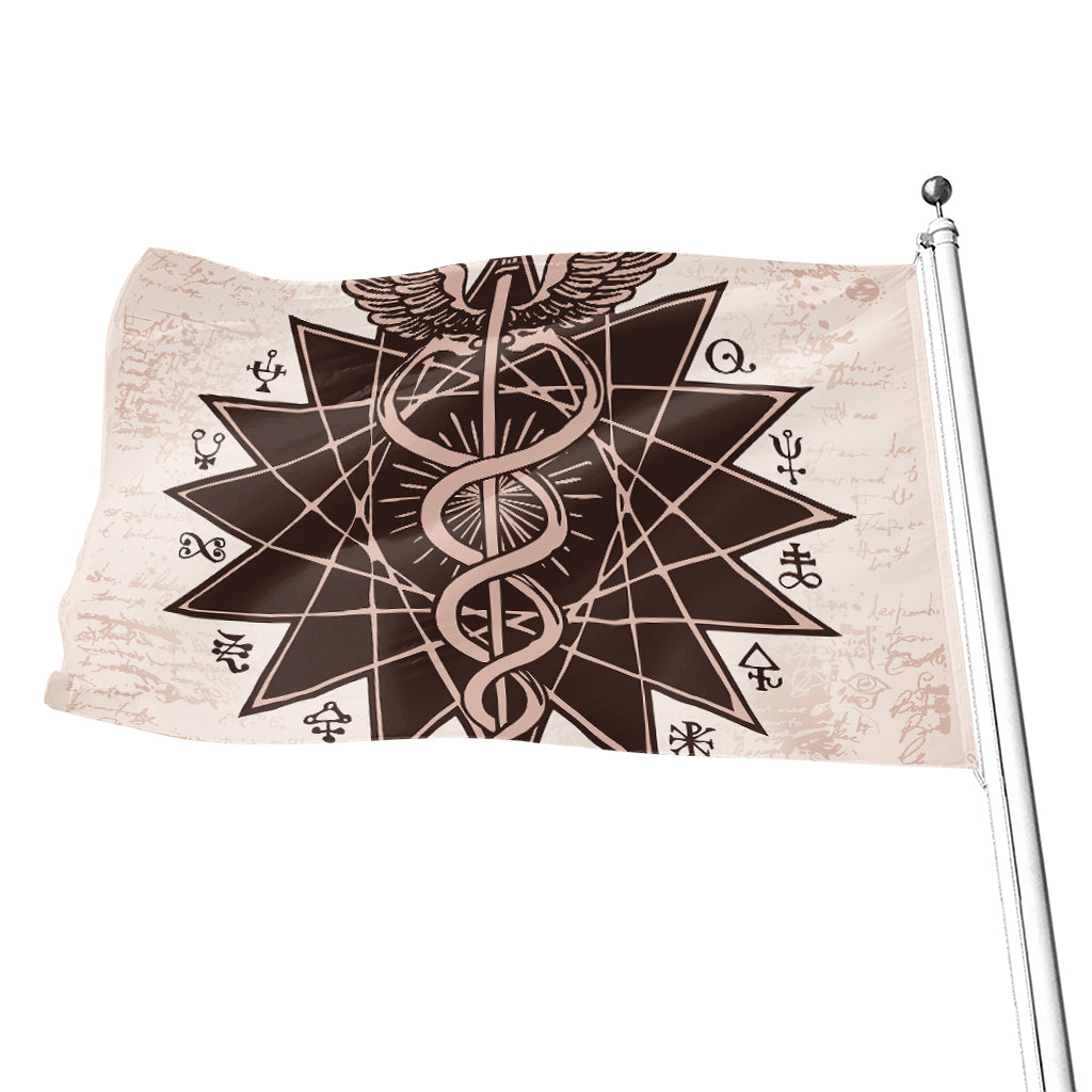 Caduceus Symbol Print Flag – GearFrost