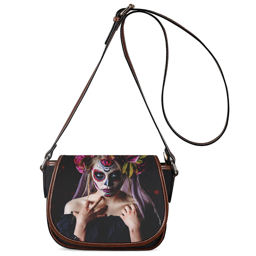Calavera Girl Day of The Dead Print Saddle Bag – GearFrost