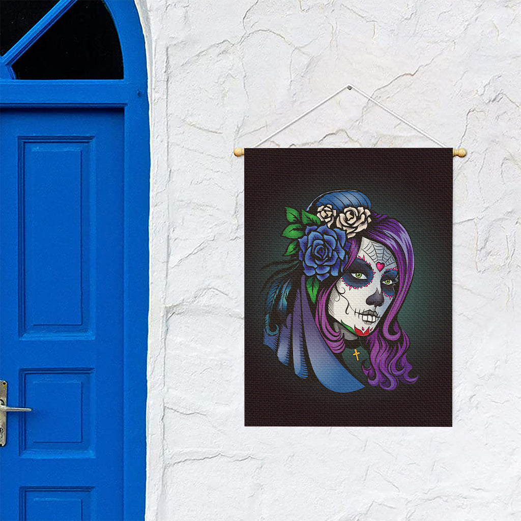 Calavera Girl Dia De Los Muertos Print Garden Flag – GearFrost