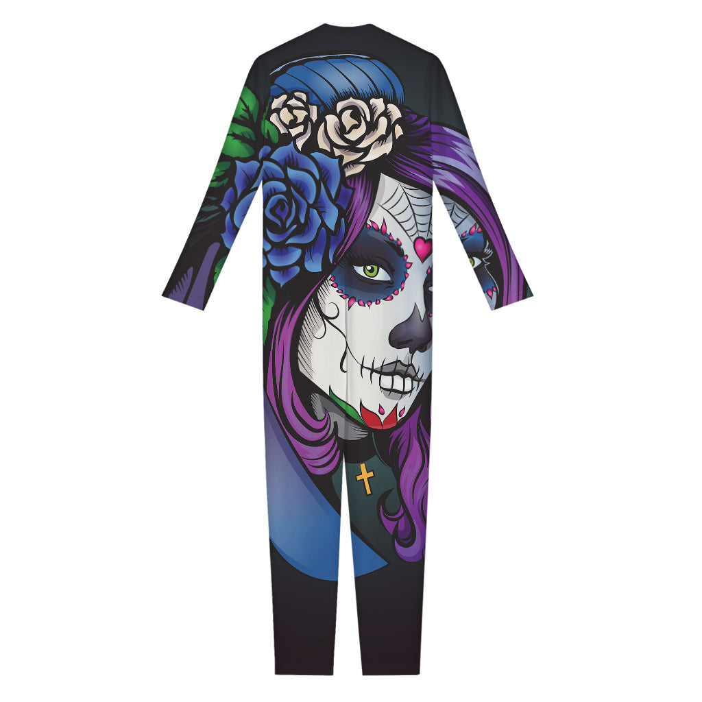 Calavera Girl Dia De Los Muertos Print Women's Jumpsuit – GearFrost