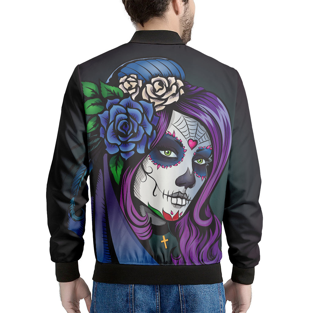 Calavera Girl Dia De Los Muertos Print Men's Bomber Jacket – GearFrost