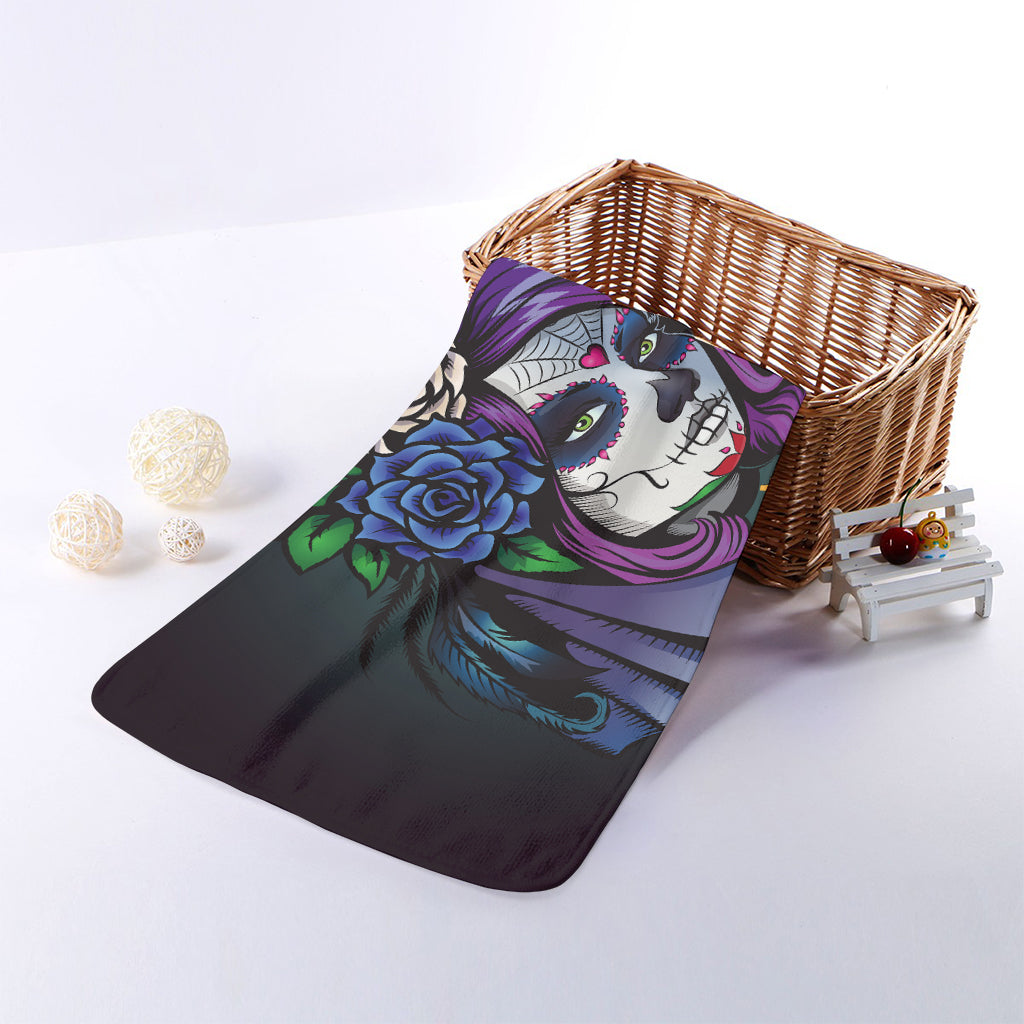 Calavera Girl Dia De Los Muertos Print Towel – GearFrost