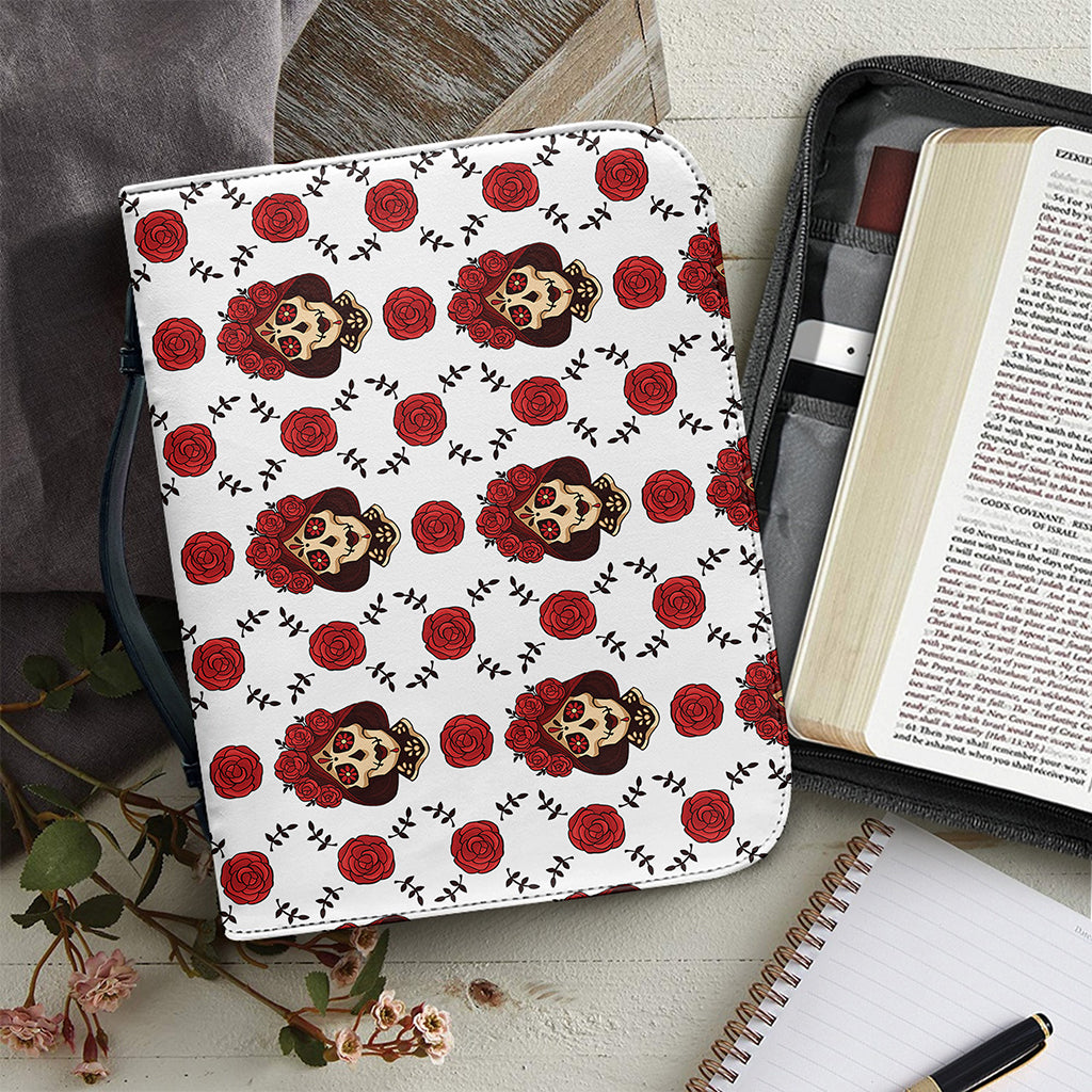 Calavera Girl Skull Pattern Print Leather Bible Cover – GearFrost