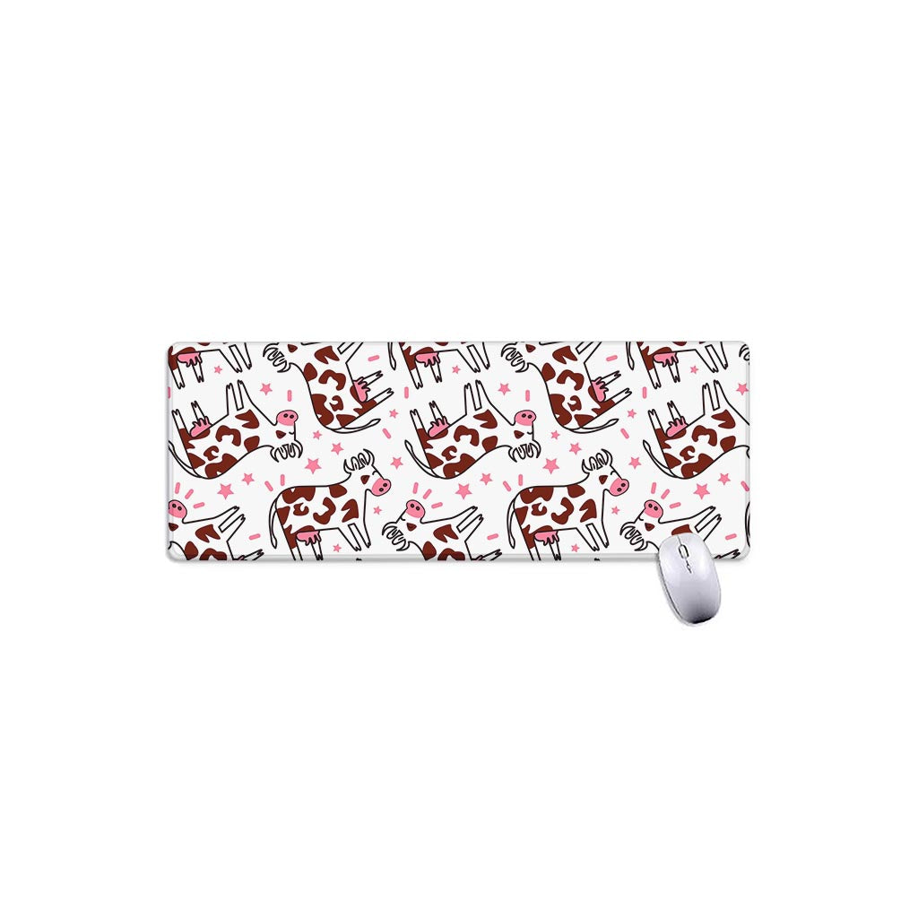 Cartoon Happy Dairy Cow Pattern Print Extended Mouse Pad – GearFrost