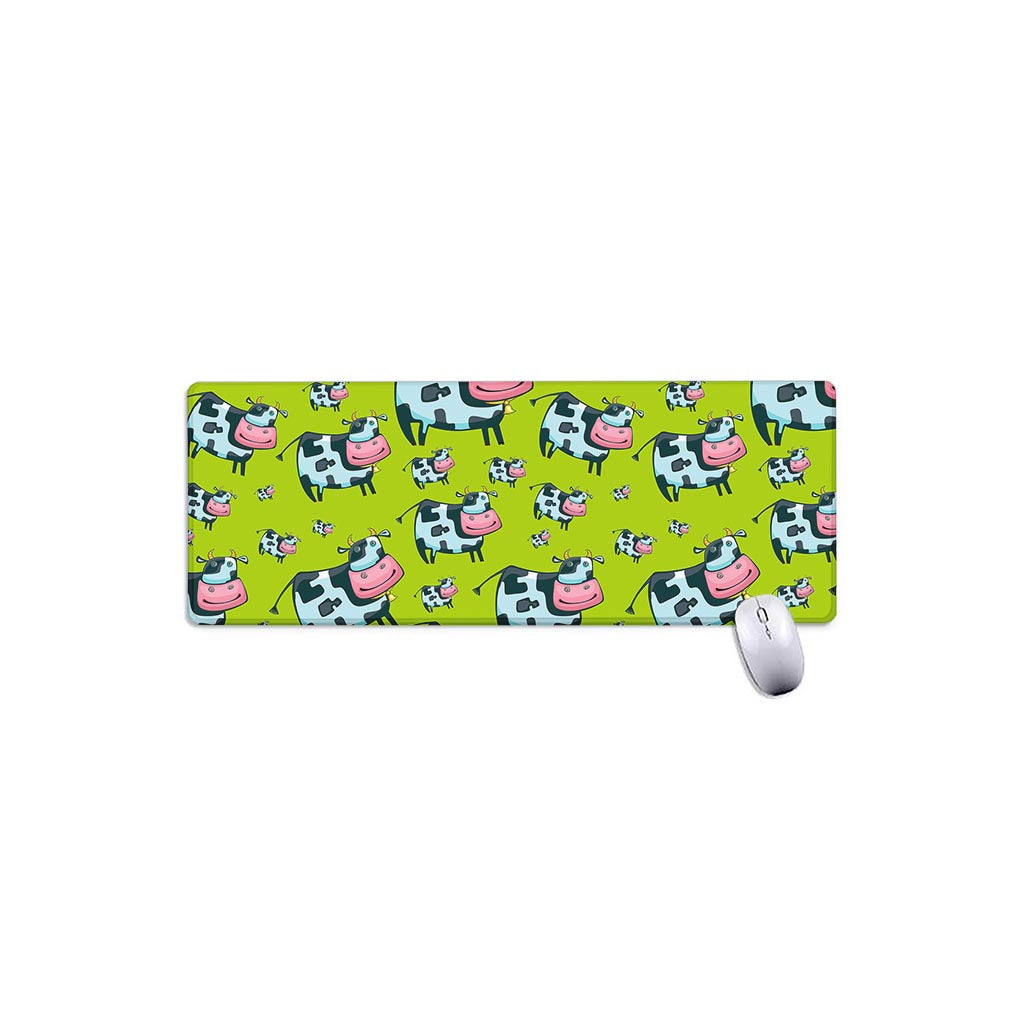 Cartoon Smiley Cow Pattern Print Extended Mouse Pad – GearFrost