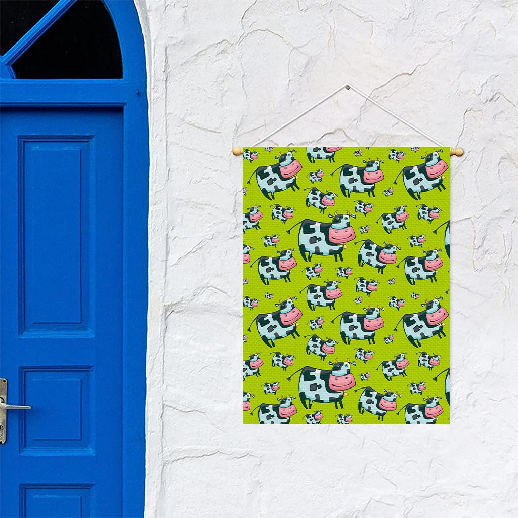 Cartoon Smiley Cow Pattern Print Garden Flag – GearFrost