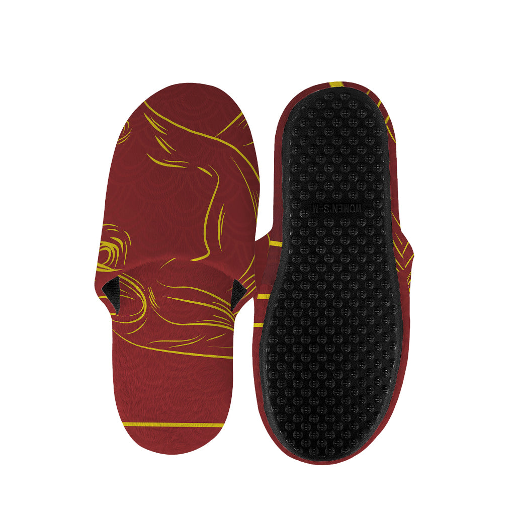 Chinese Horoscope Ox Sign Print Slippers – GearFrost