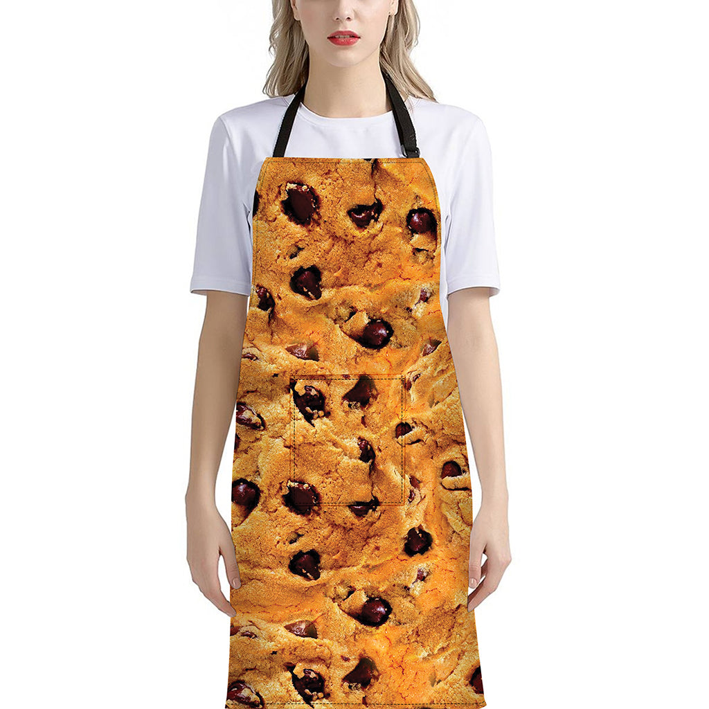 Chocolate Chip Cookie Print Bib Apron With Pocket – GearFrost