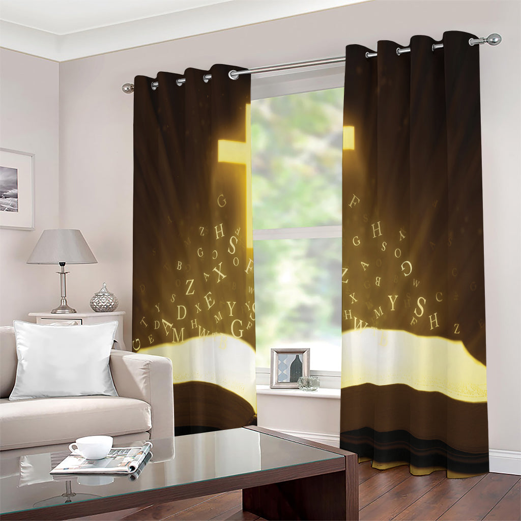 Christian Holy Bible Print Extra Wide Grommet Curtains – GearFrost