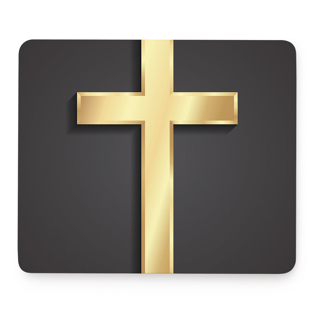 Classic Golden Cross Print Mouse Pad – GearFrost