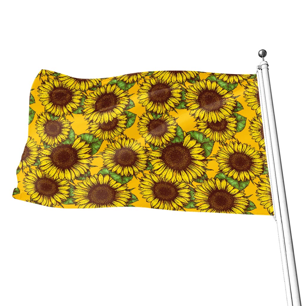 Classic Vintage Sunflower Pattern Print Flag – GearFrost