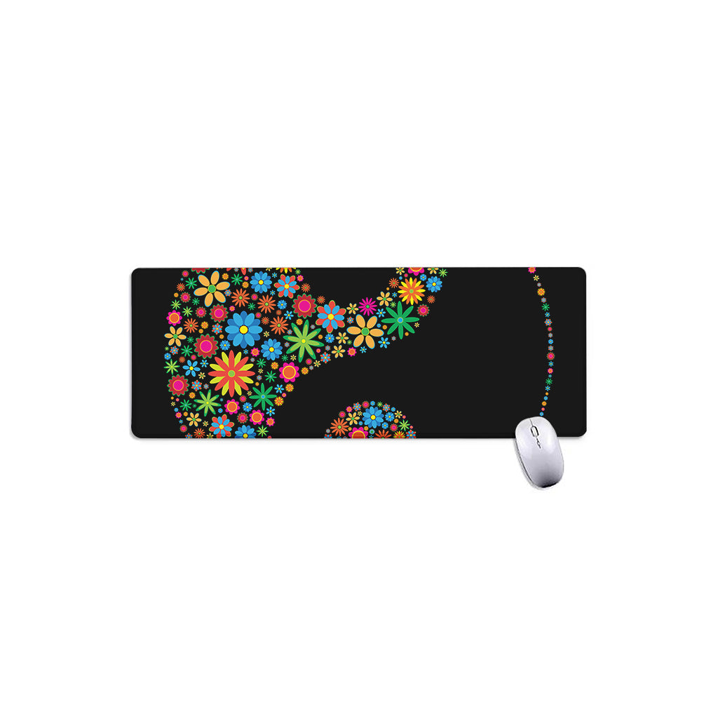 Colorful Flowers Yin Yang Print Extended Mouse Pad – GearFrost