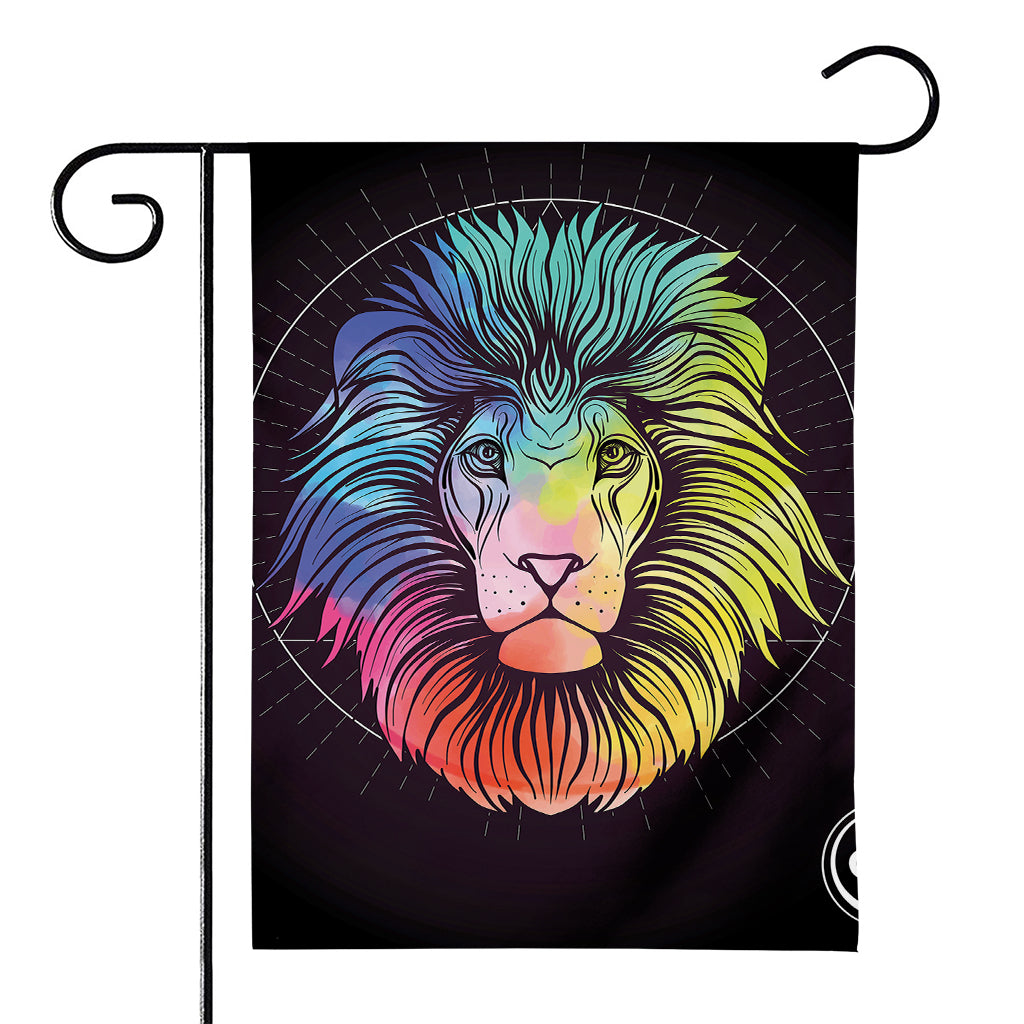 Colorful Leo Sign Print House Flag – GearFrost
