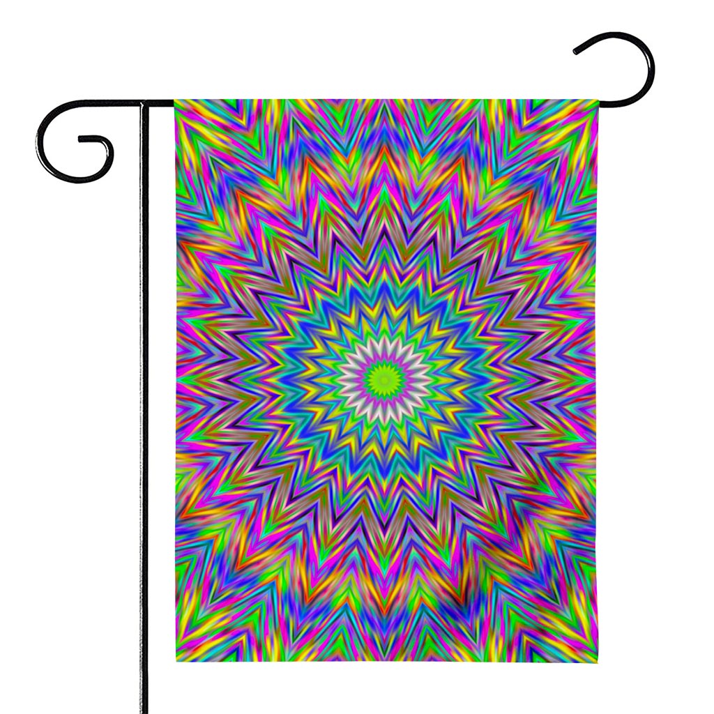 Colorful Psychedelic Optical Illusion House Flag – GearFrost