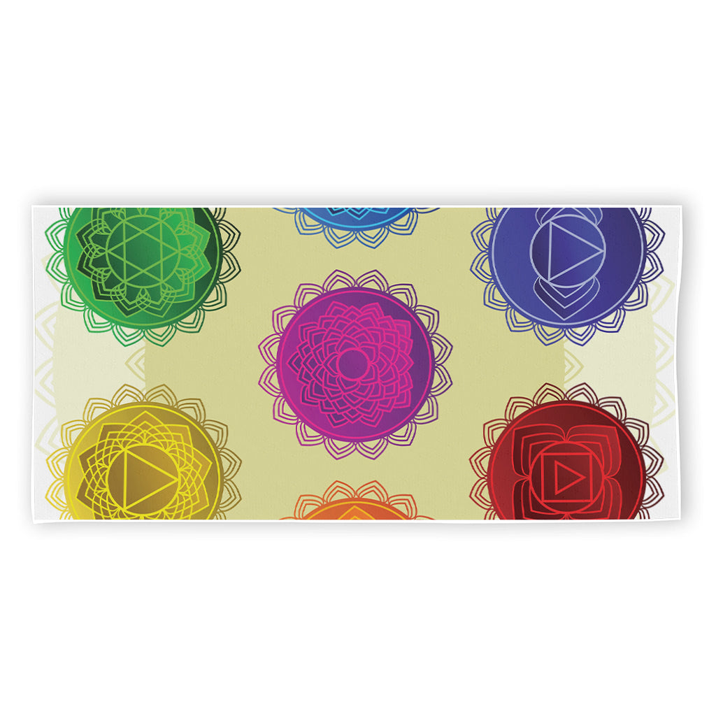Colorful Seven Chakras Print Beach Towel – GearFrost