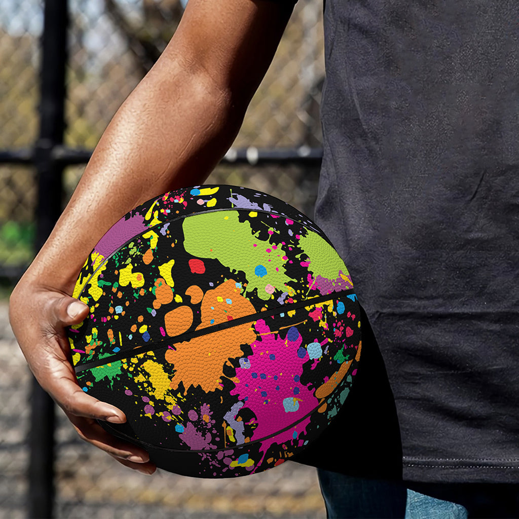 Colorful Splash Yin Yang Print Basketball – GearFrost