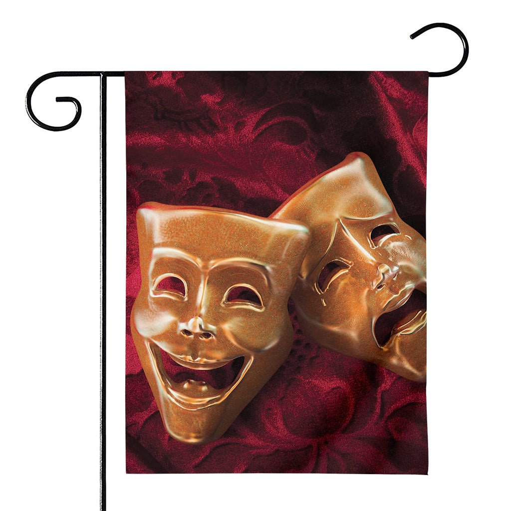 Comedy And Tragedy Theater Masks Print House Flag – GearFrost