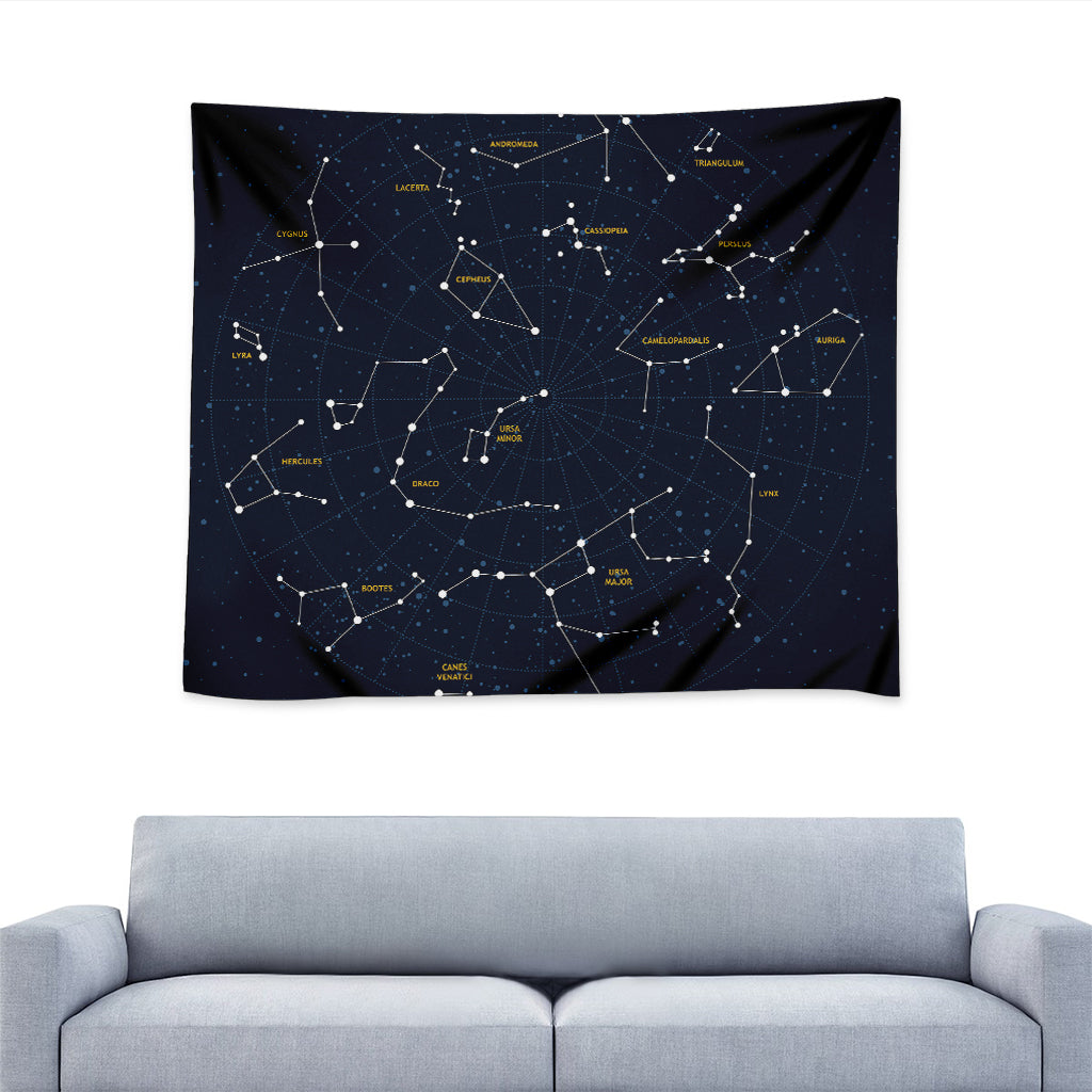 Constellation Sky Map Print Tapestry – GearFrost