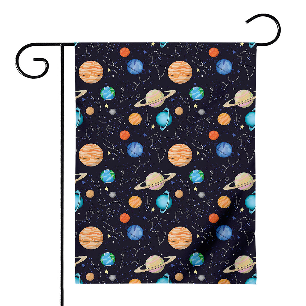 Constellations And Planets Pattern Print House Flag – GearFrost