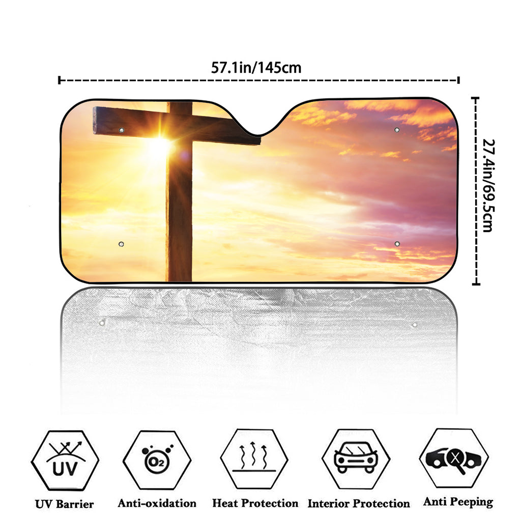 Crucifixion Of Jesus Christ Print Car Windshield Sun Shade – GearFrost