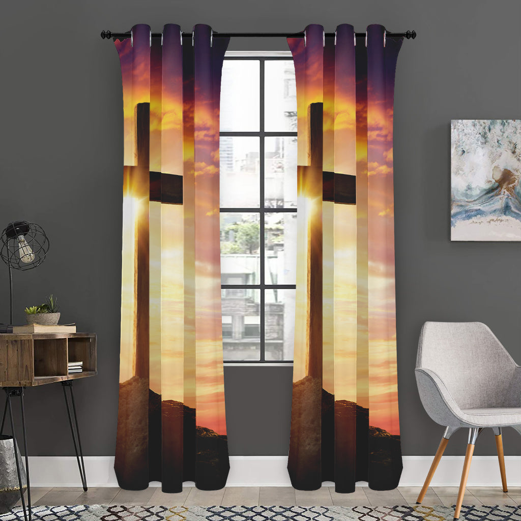 Crucifixion Of Jesus Christ Print Grommet Curtain Panels – GearFrost