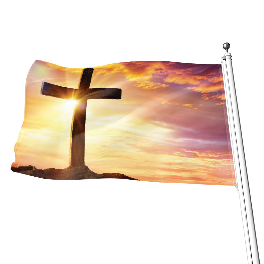 Crucifixion Of Jesus Christ Print Flag – GearFrost