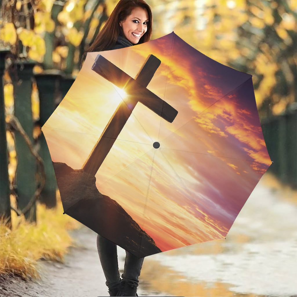 Crucifixion Of Jesus Christ Print Foldable Umbrella – GearFrost