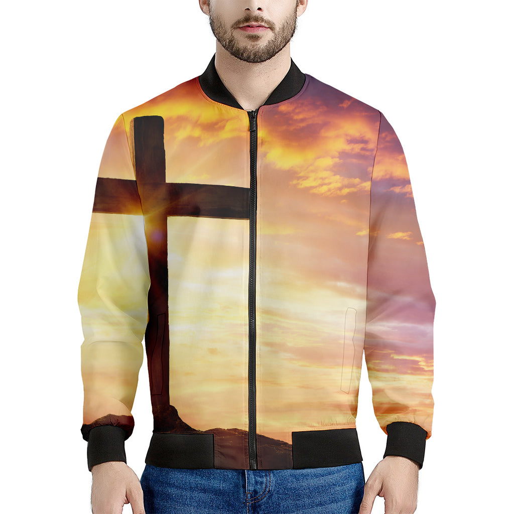 Crucifixion Of Jesus Christ Print Men's Bomber Jacket – GearFrost