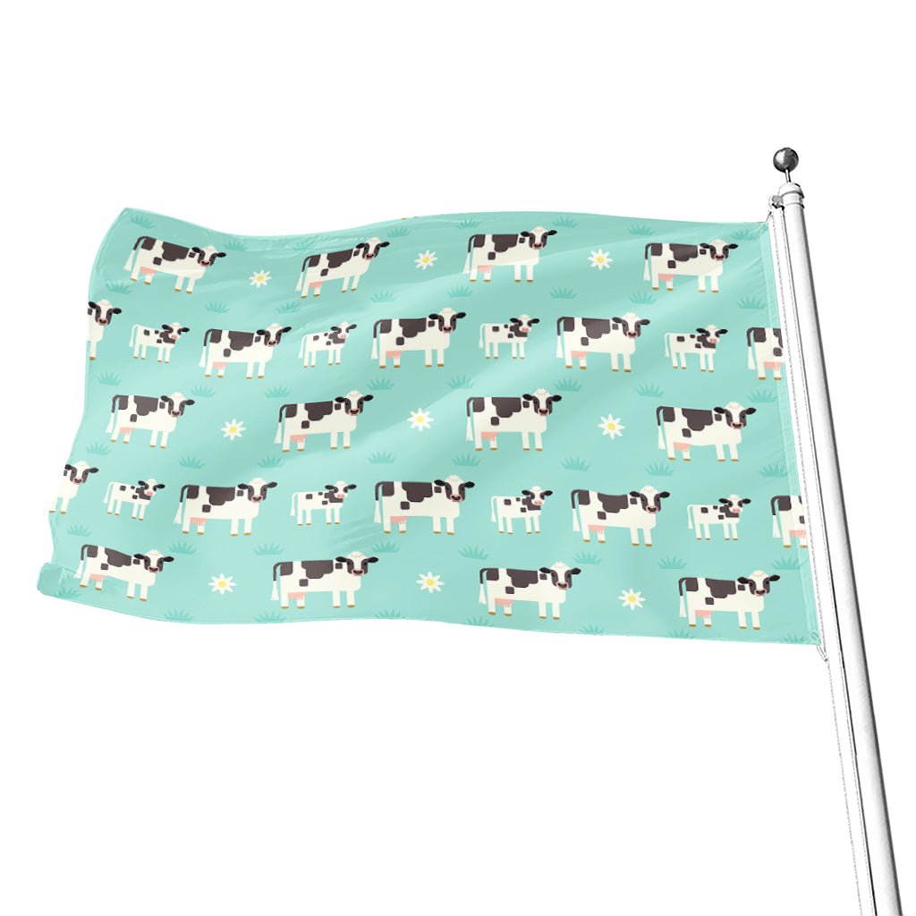 Cute Cow And Baby Cow Pattern Print Flag – GearFrost