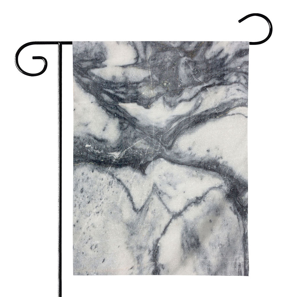 Dark Grey White Marble Print House Flag – GearFrost