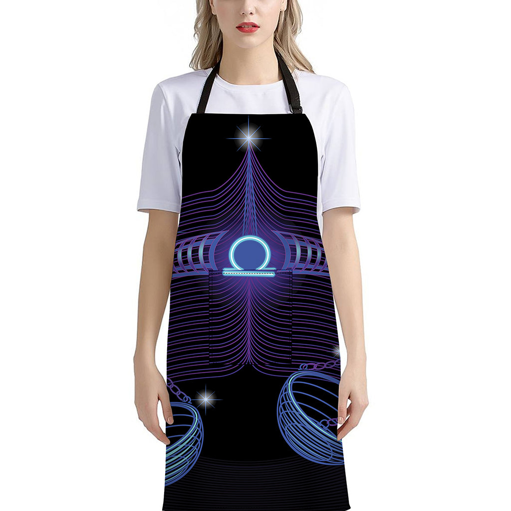 Dark Libra Zodiac Sign Print Bib Apron With Pocket – GearFrost