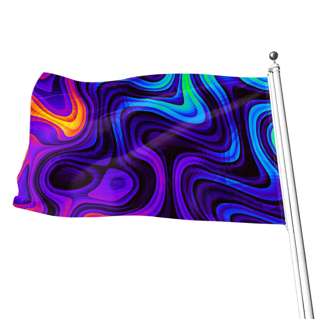 Dark Psychedelic Trippy Print Flag – GearFrost