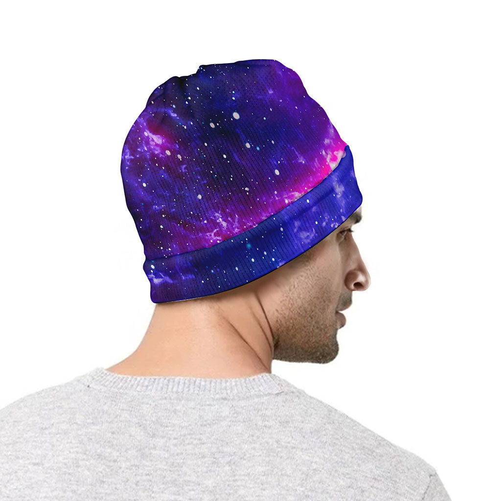 Dark Purple Universe Galaxy Space Print Beanie – GearFrost
