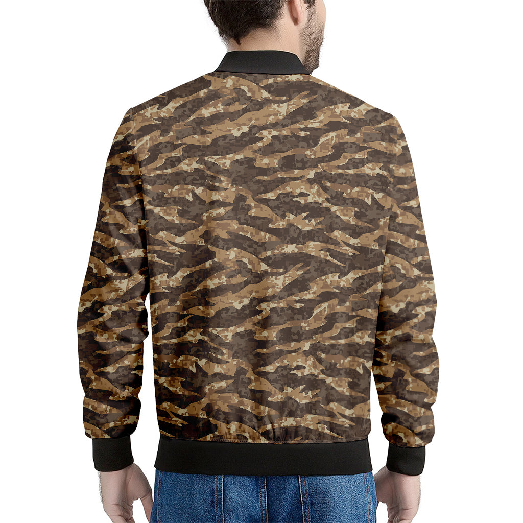 Desert Tiger Stripe Camouflage Print Men's Bomber Jacket – GearFrost