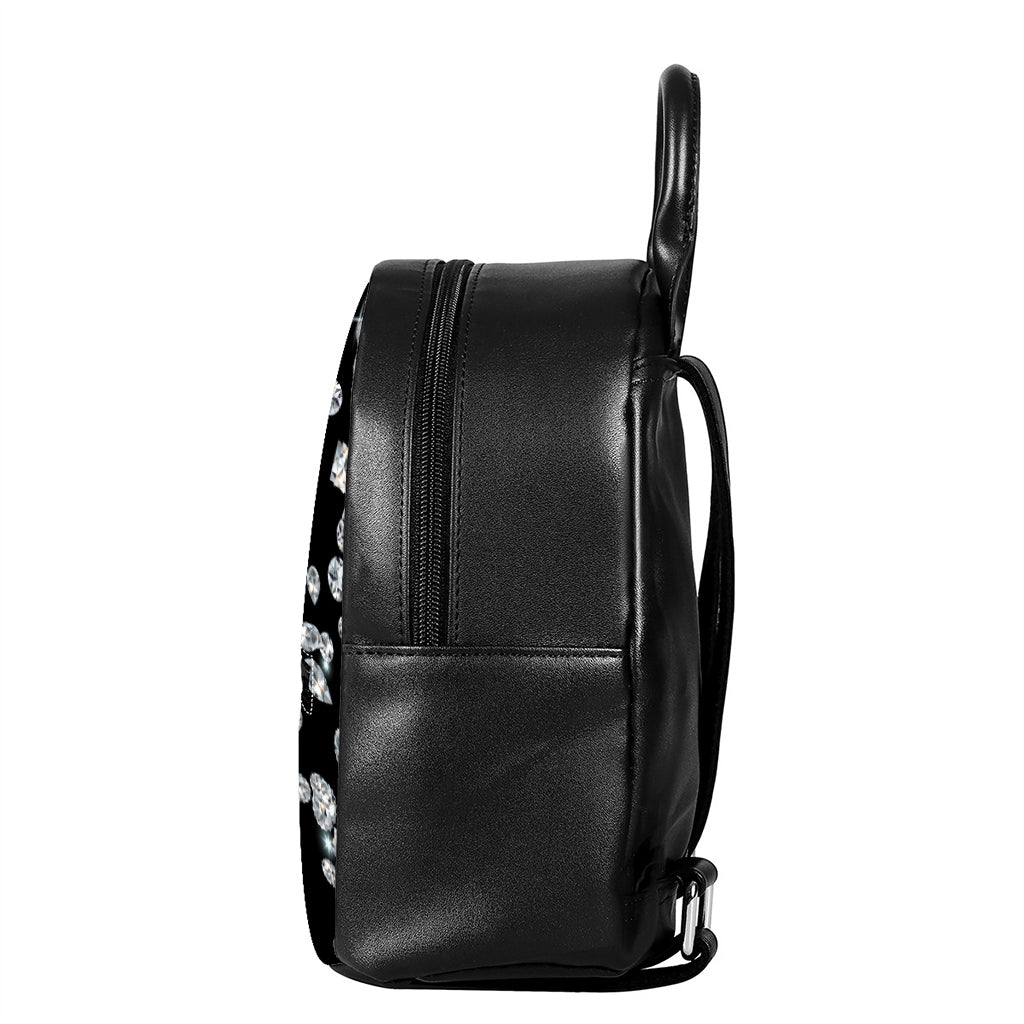Diamond Gems Print Leather Backpack – GearFrost