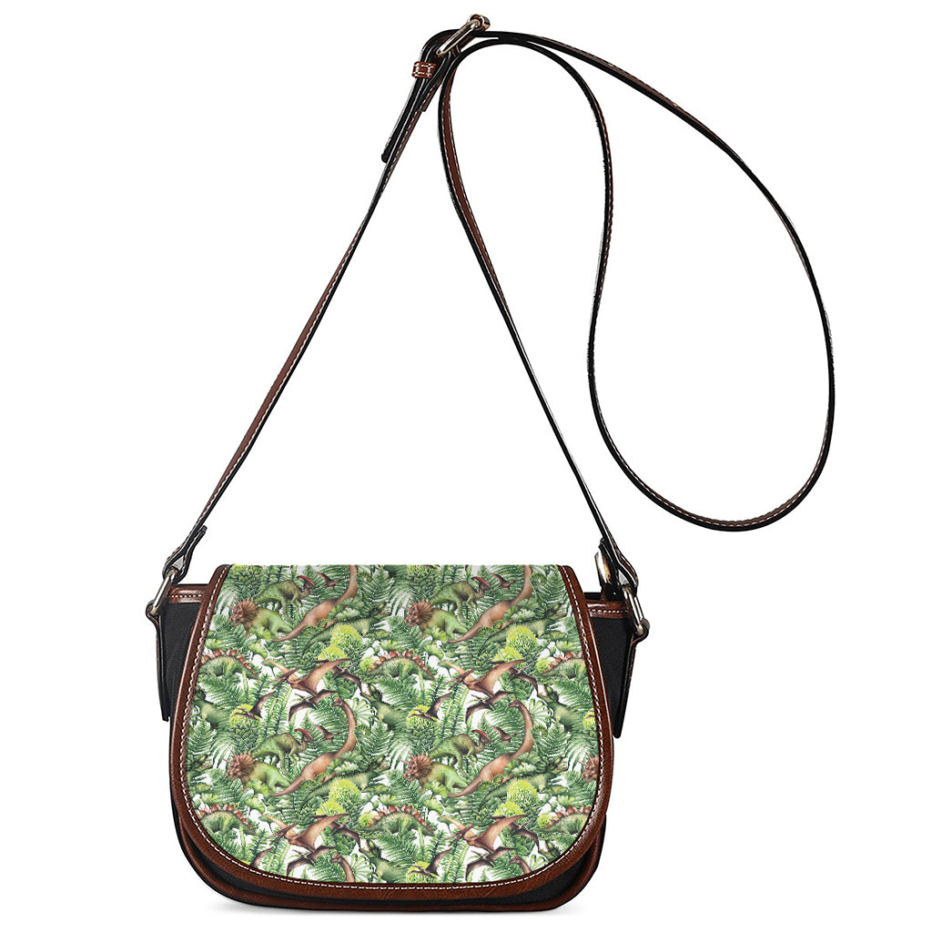 Dinosaur And Prehistoric Plants Print Saddle Bag – GearFrost