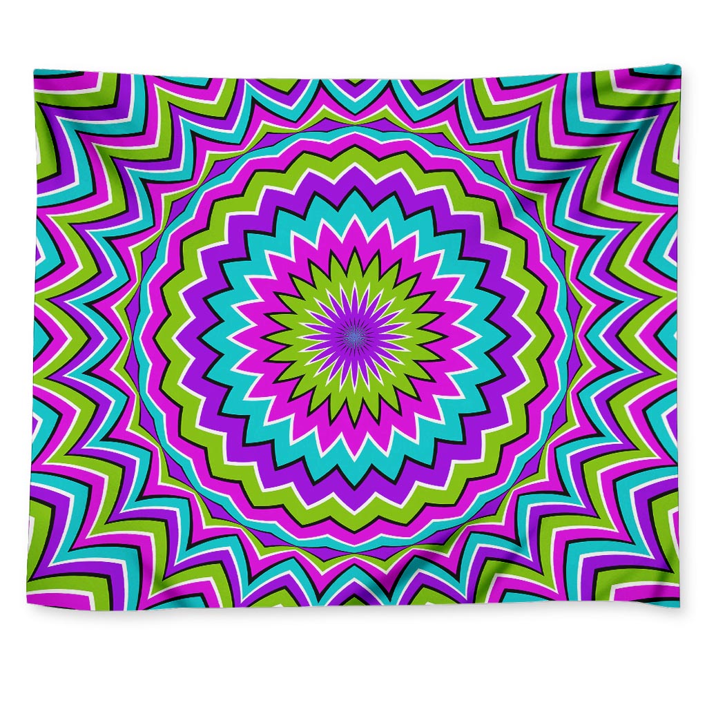 Dizzy Circle Moving Optical Illusion Tapestry – GearFrost