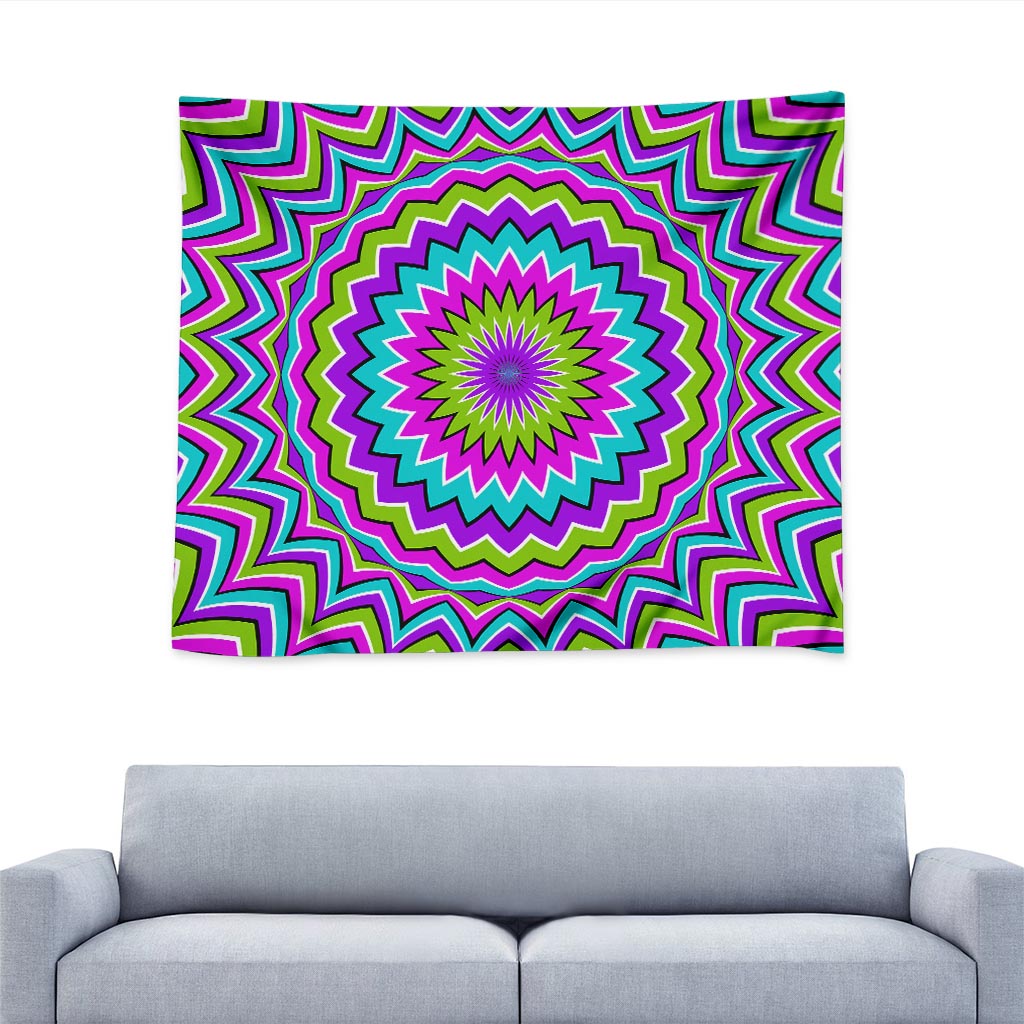 Dizzy Circle Moving Optical Illusion Tapestry – GearFrost