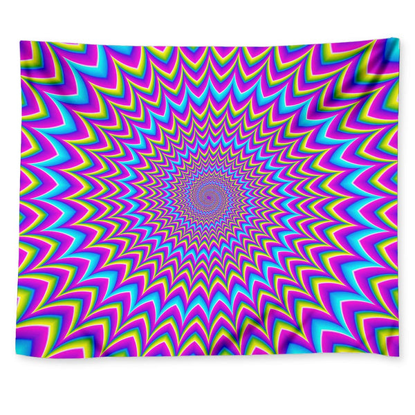 Dizzy Spiral Moving Optical Illusion Tapestry – GearFrost