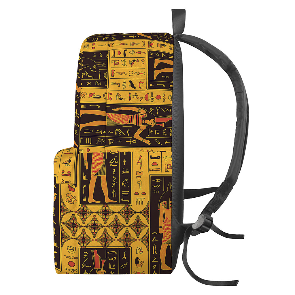 Egyptian Gods And Hieroglyphs Print School Backpack – GearFrost