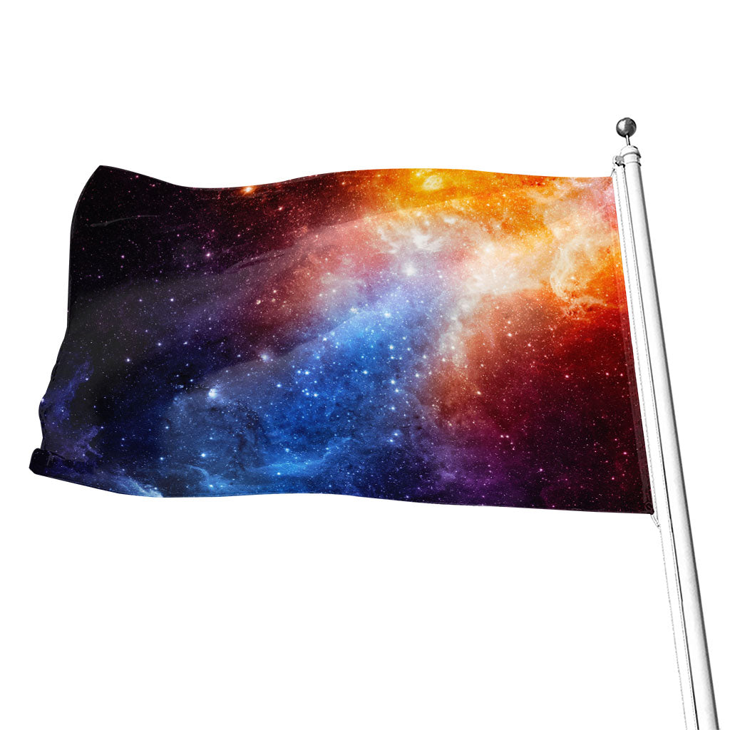 Fiery Universe Nebula Galaxy Space Print Flag – GearFrost