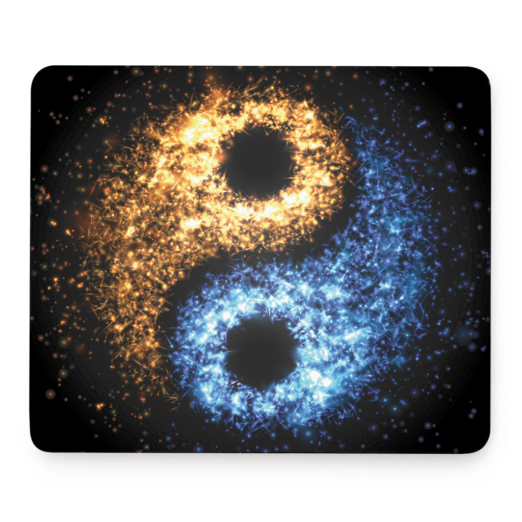 Fire And Ice Sparkle Yin Yang Print Mouse Pad – GearFrost