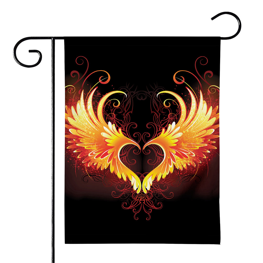 Fire Angel Wings Print House Flag – GearFrost