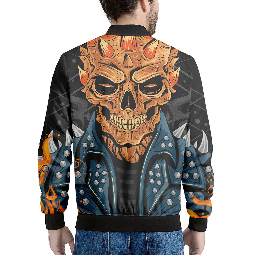 Fire Punk Devil Print Men's Bomber Jacket – GearFrost