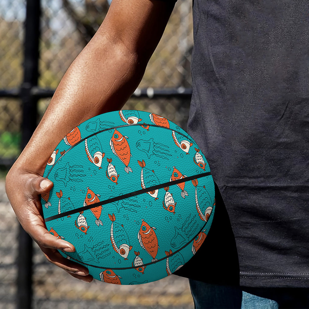 Fish And Jellyfish Pattern Print Basketball – GearFrost
