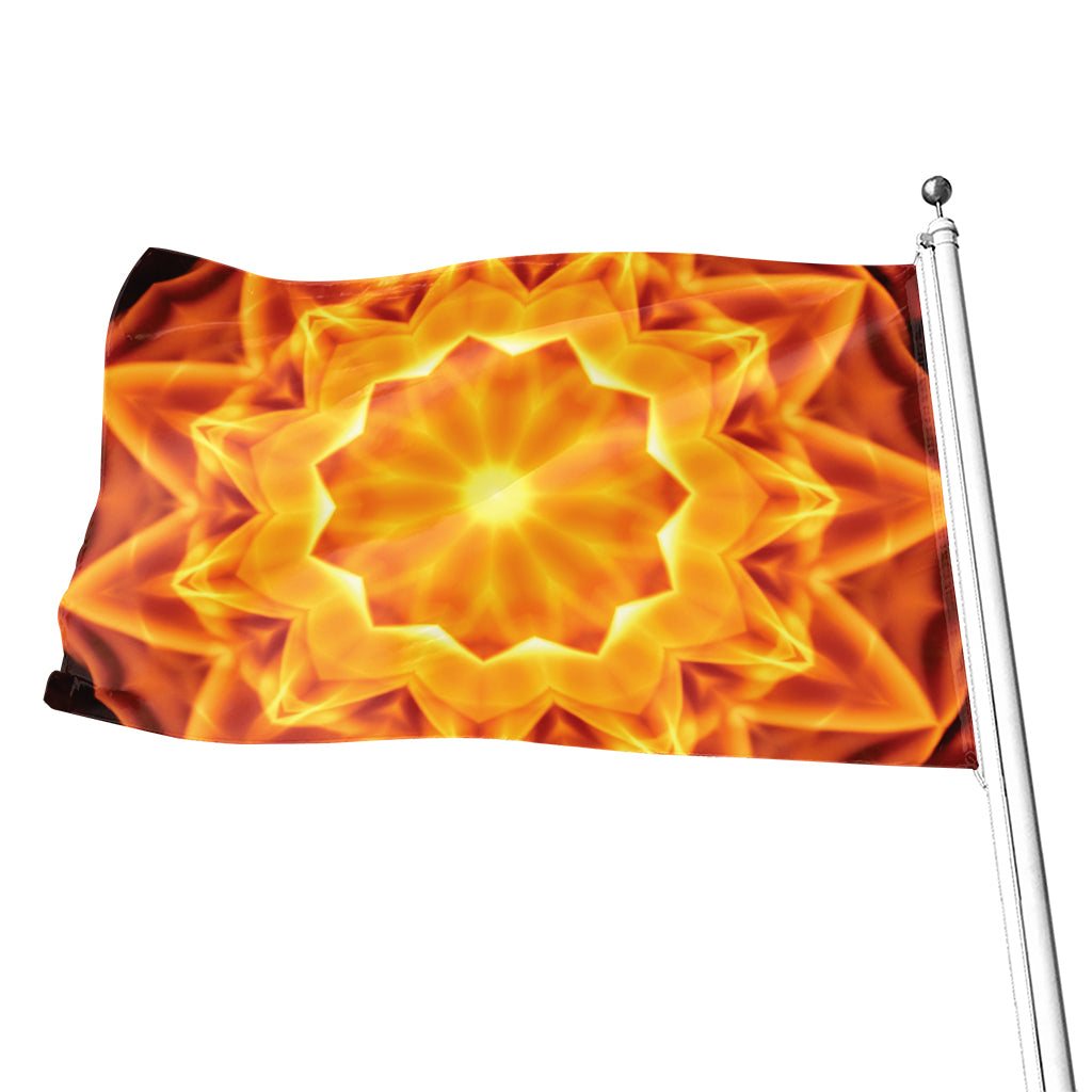 Flame Kaleidoscope Print Flag – GearFrost