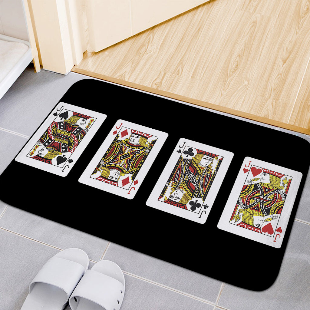 Four Jacks Playing Cards Print Indoor Door Mat – GearFrost