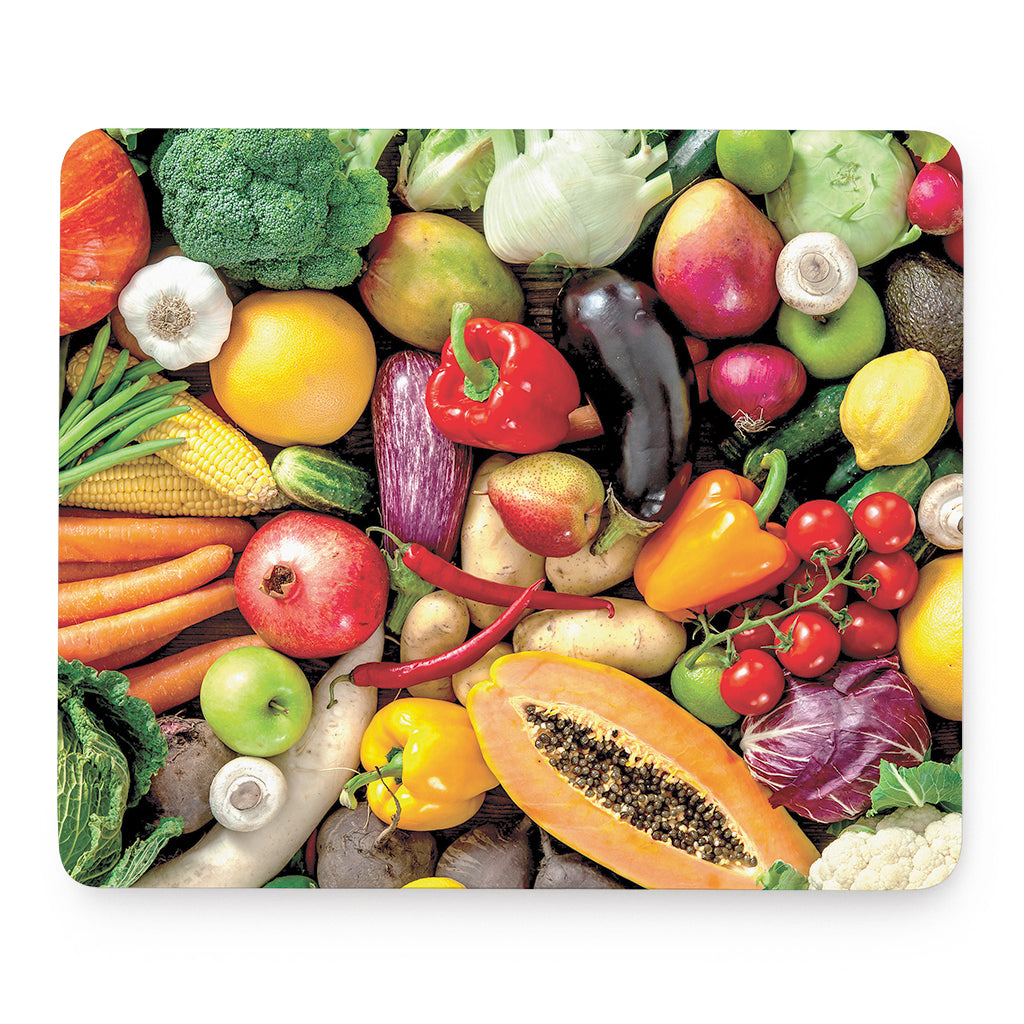 Fresh Fruits And Vegetables Print Mouse Pad – GearFrost