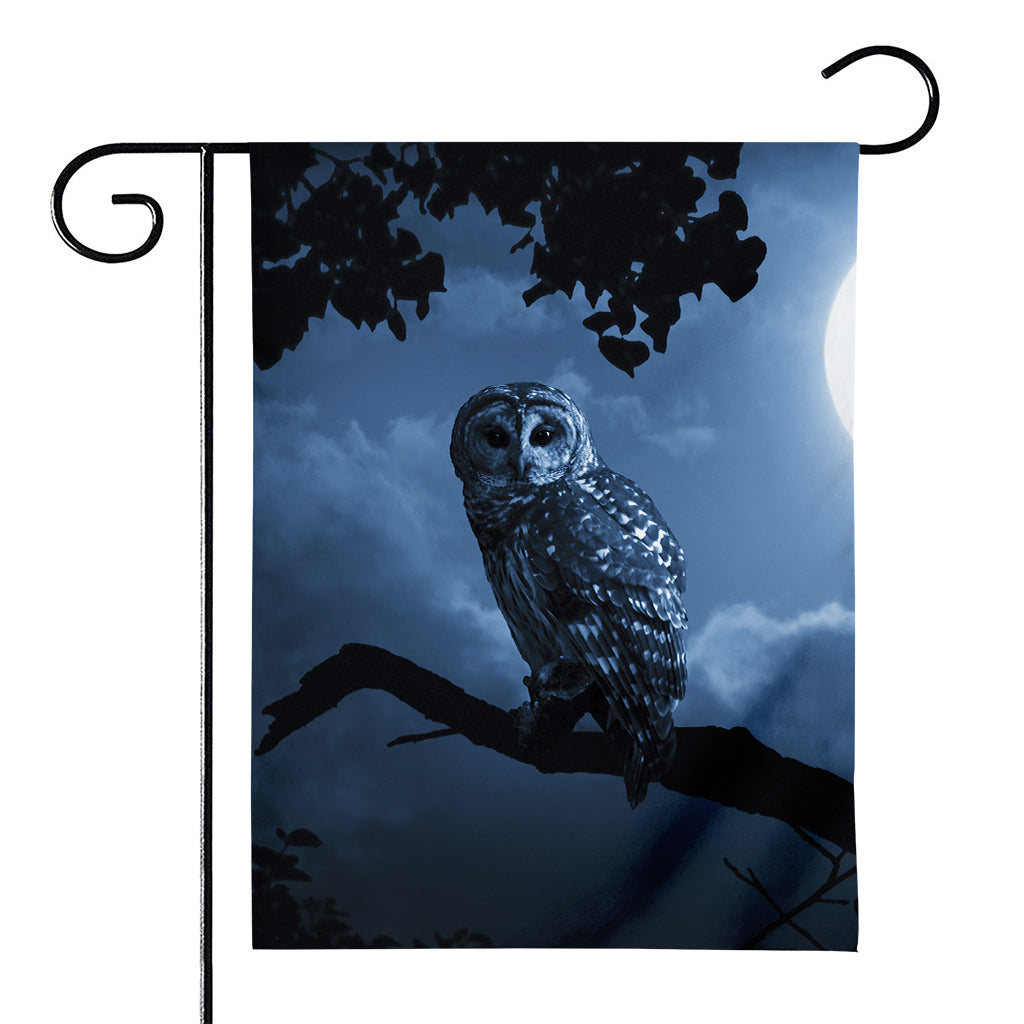 Full Moon Night Owl Print House Flag – GearFrost