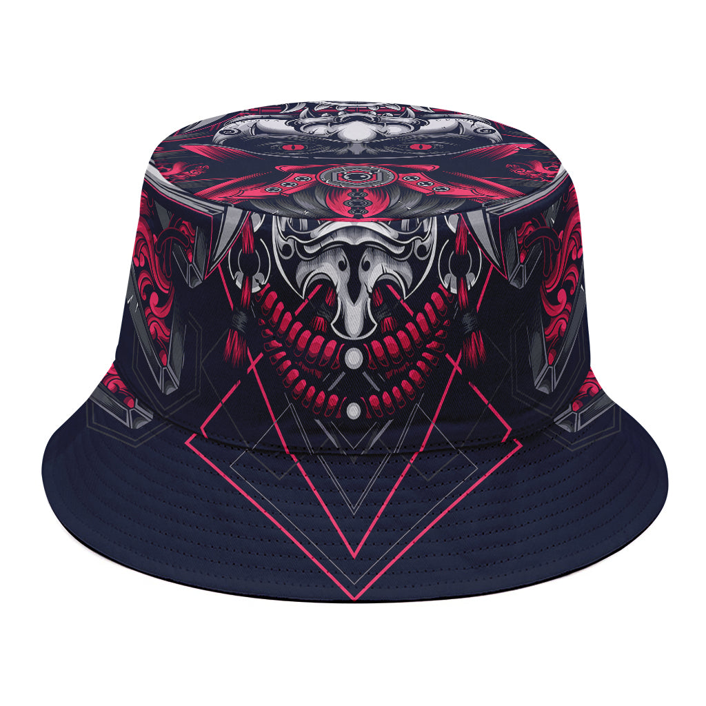 Geometric Samurai Mask Print Bucket Hat – GearFrost